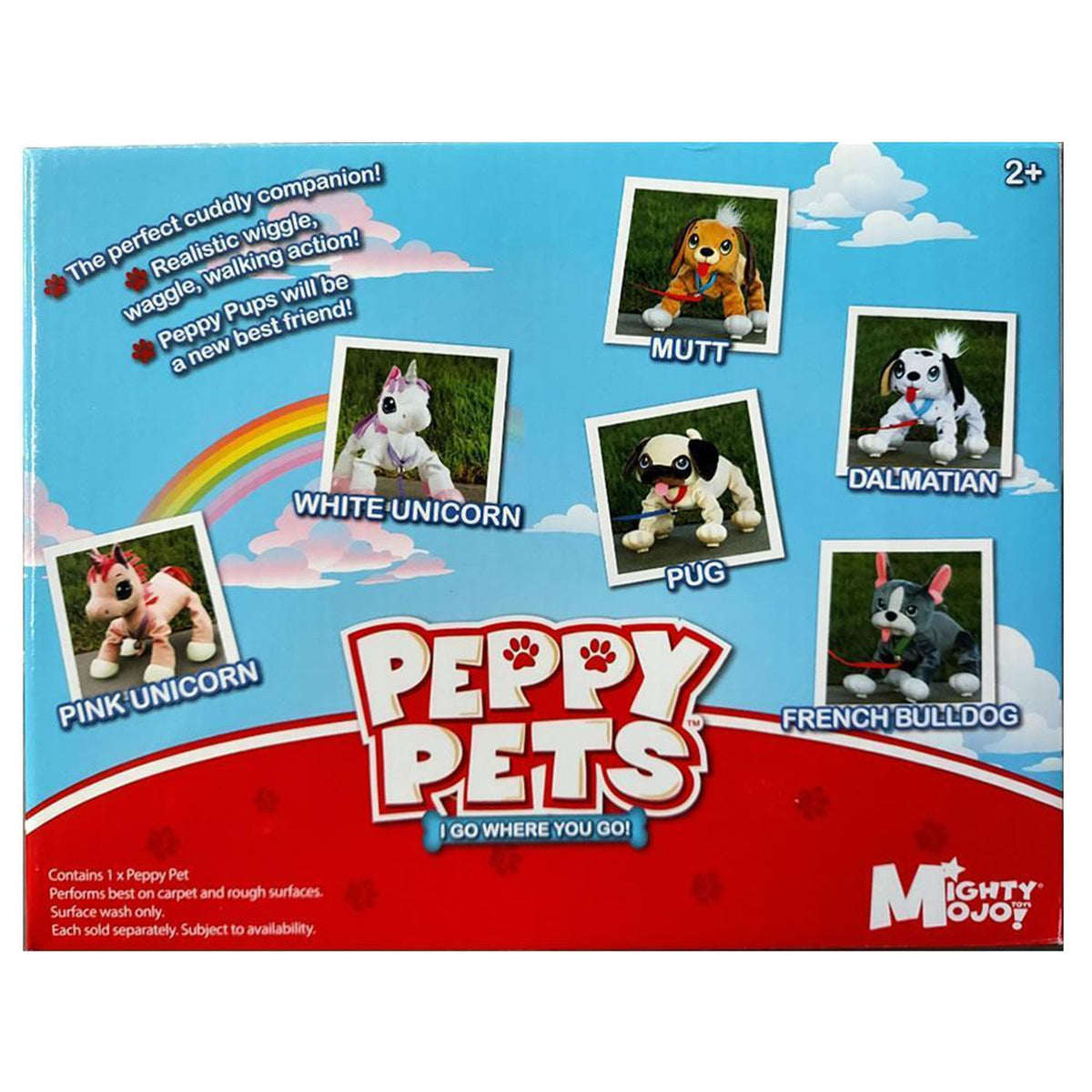 Peppy Pets Pink Unicorn Toy Bouncing Interactive Pet No Batteries Requ ...