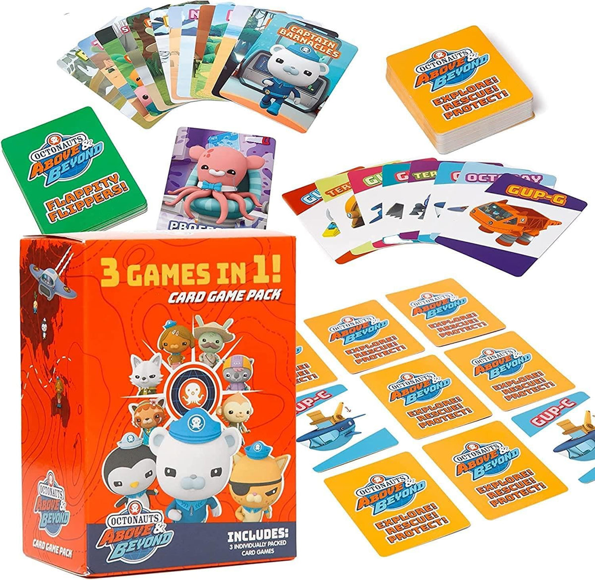 Octonauts Kids Card Games & Alphabet Numbers Flash Cards Bundle Educat ...